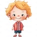 Cartoon Kindergarten Kids Clipart Set. Happy Children Clipart ...