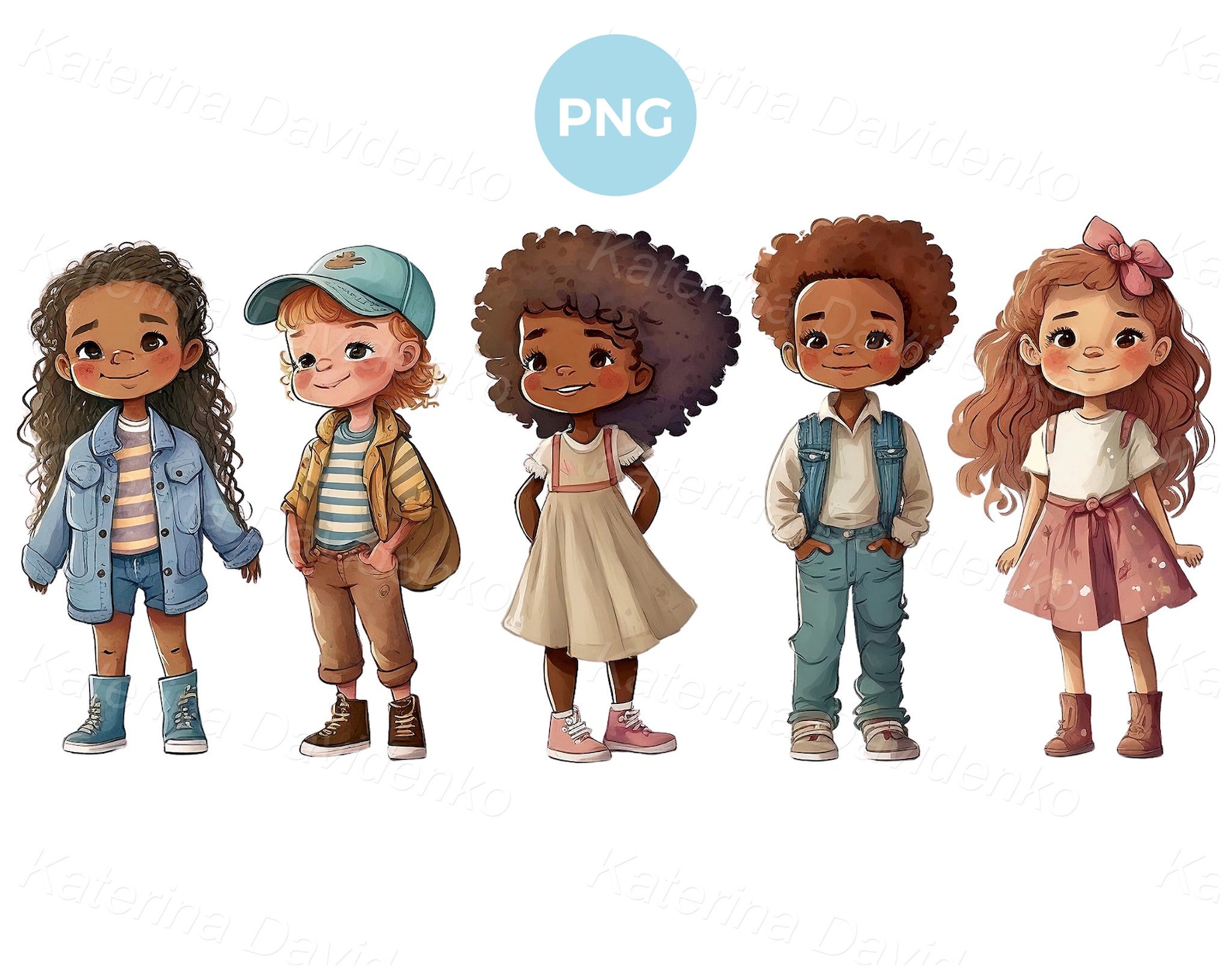 Group of Children With Different Spring Clothes Standing in a Row ...