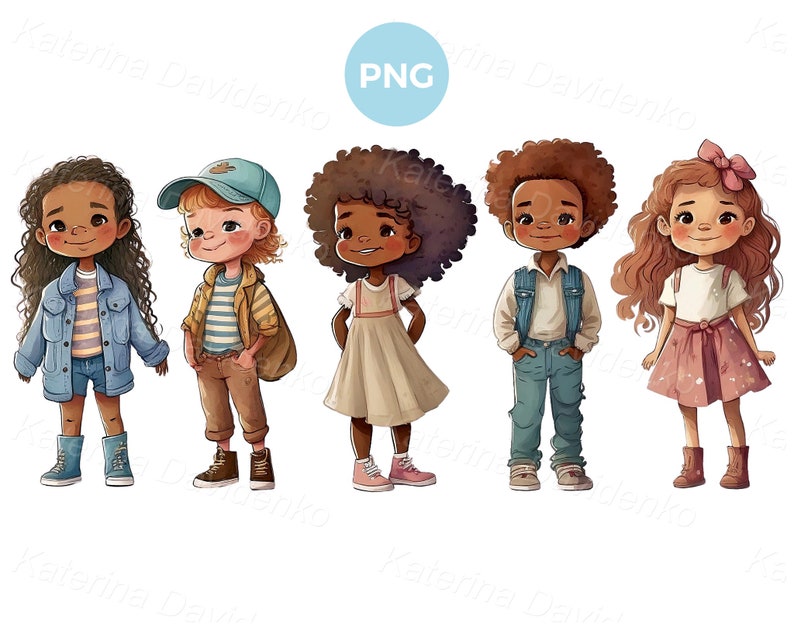 Group of Children With Different Spring Clothes Standing in a Row ...