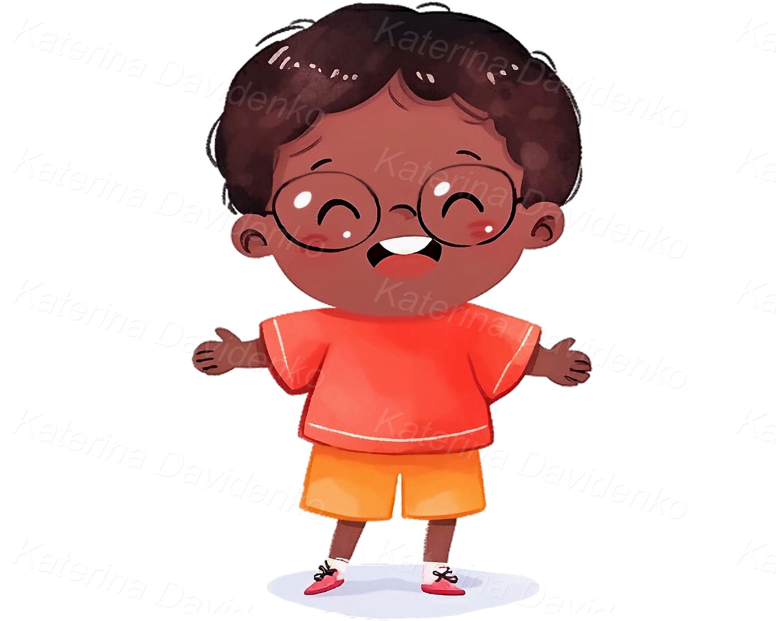 Set of Cartoon Kids Singing Song Png Clipart. Happy Singer Children ...