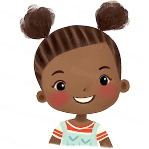 Cute Children Faces Collection, Cartoon Happy Kids Clipart, Smiling ...