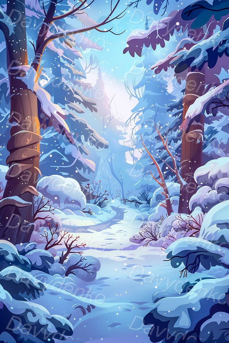 Cartoon Fantasy Vertical Backgrounds Set, Kids Storybook Scenes - Etsy