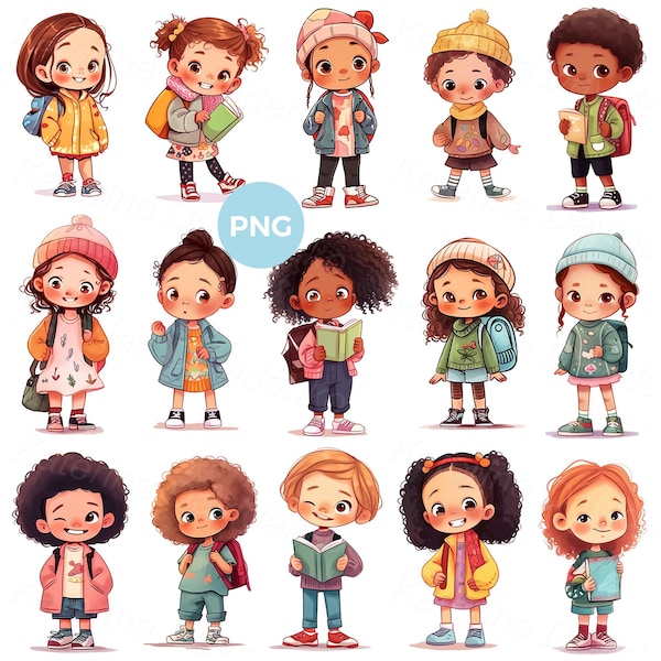Collection of Cute Children Faces PNG Clipart, Boys and Girls Portraits ...
