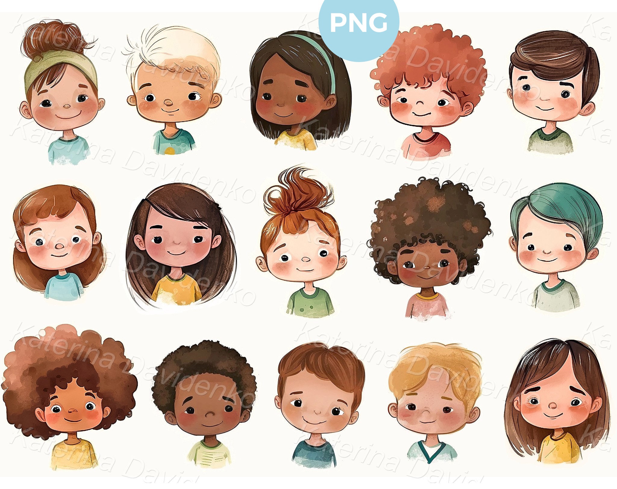 Smiling Children Clip Art