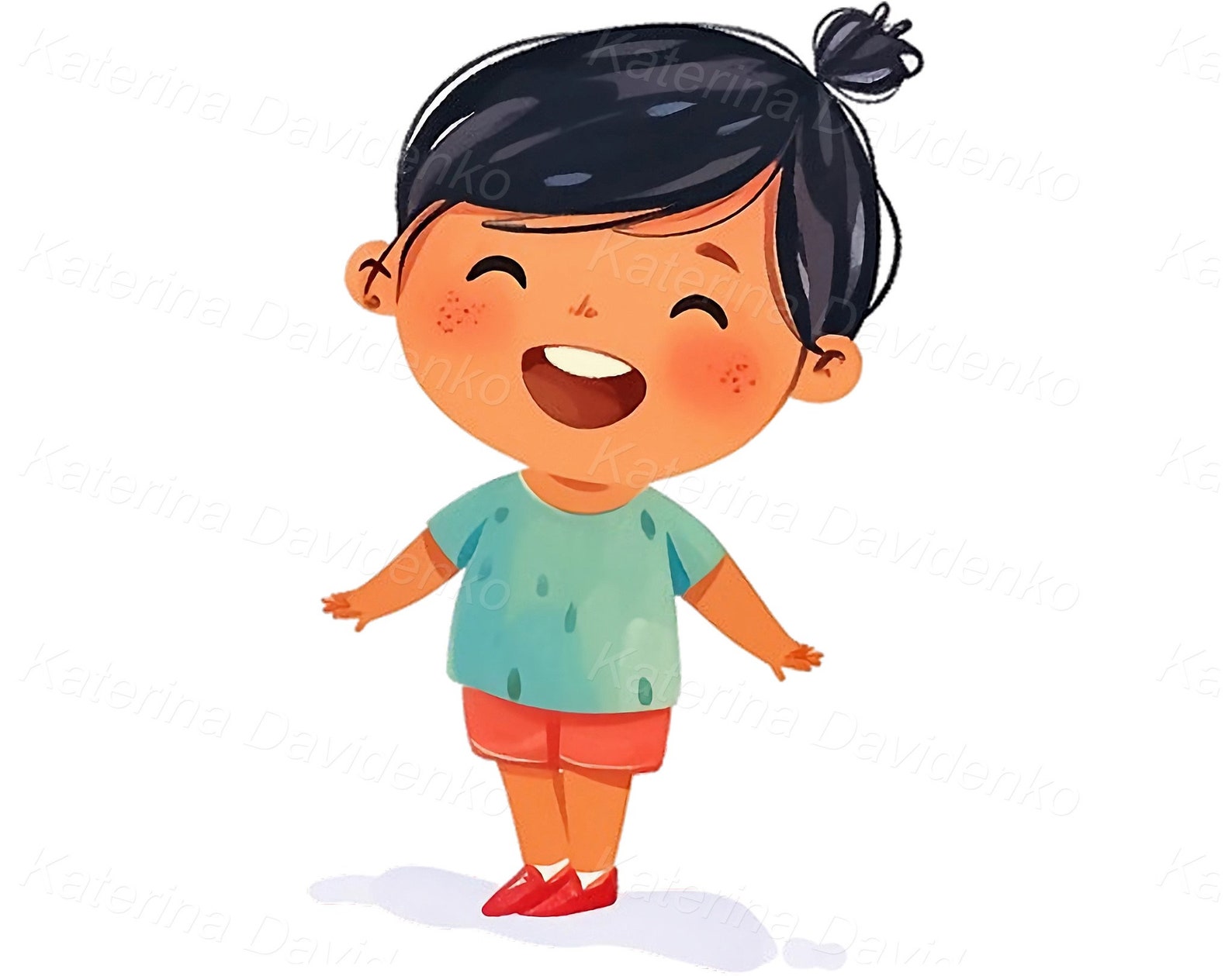 Set of Cartoon Kids Singing Song Png Clipart. Happy Singer Children ...