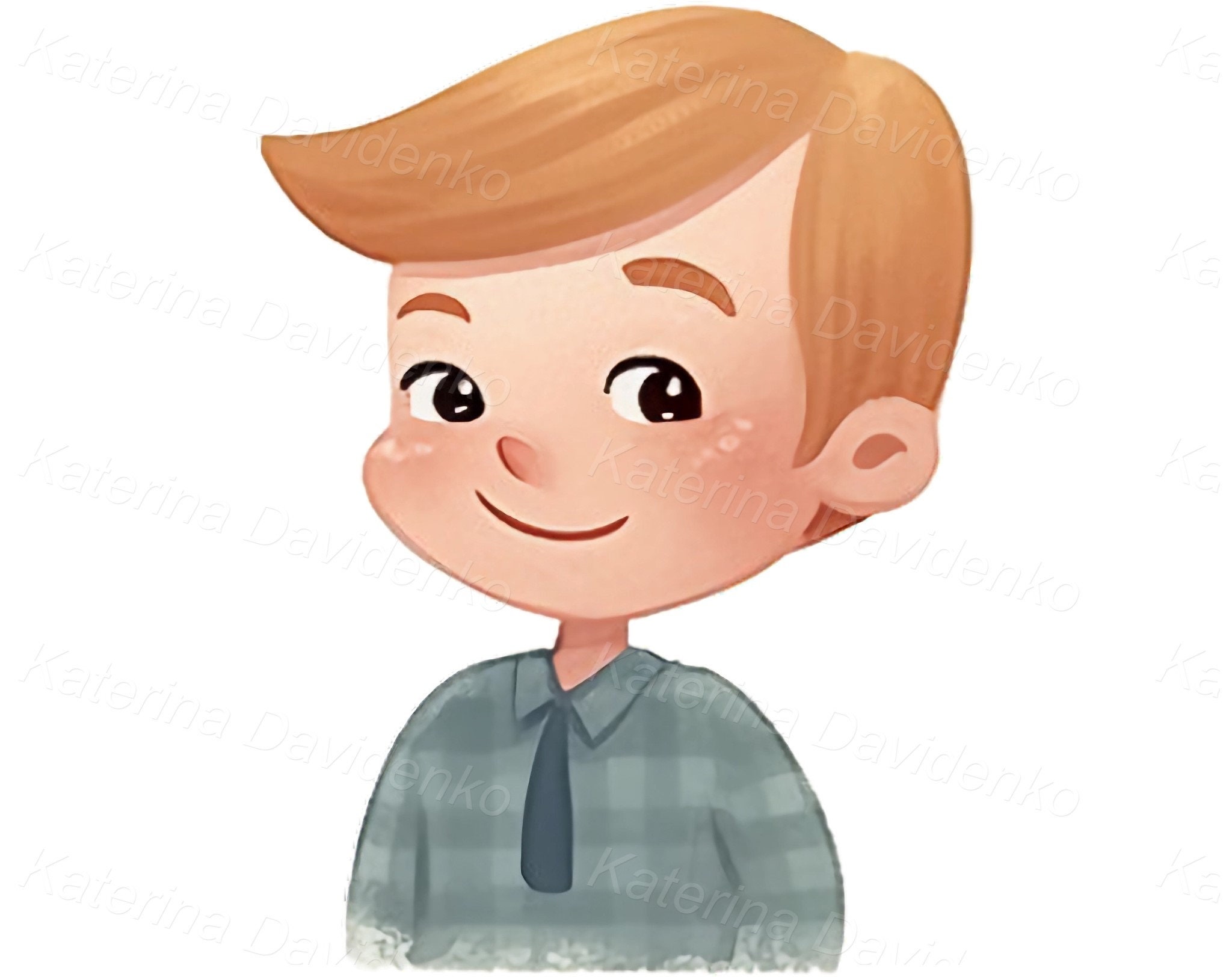 Children Emotions. Collection of Cartoon Kids Faces. Set of Avatar PNG ...