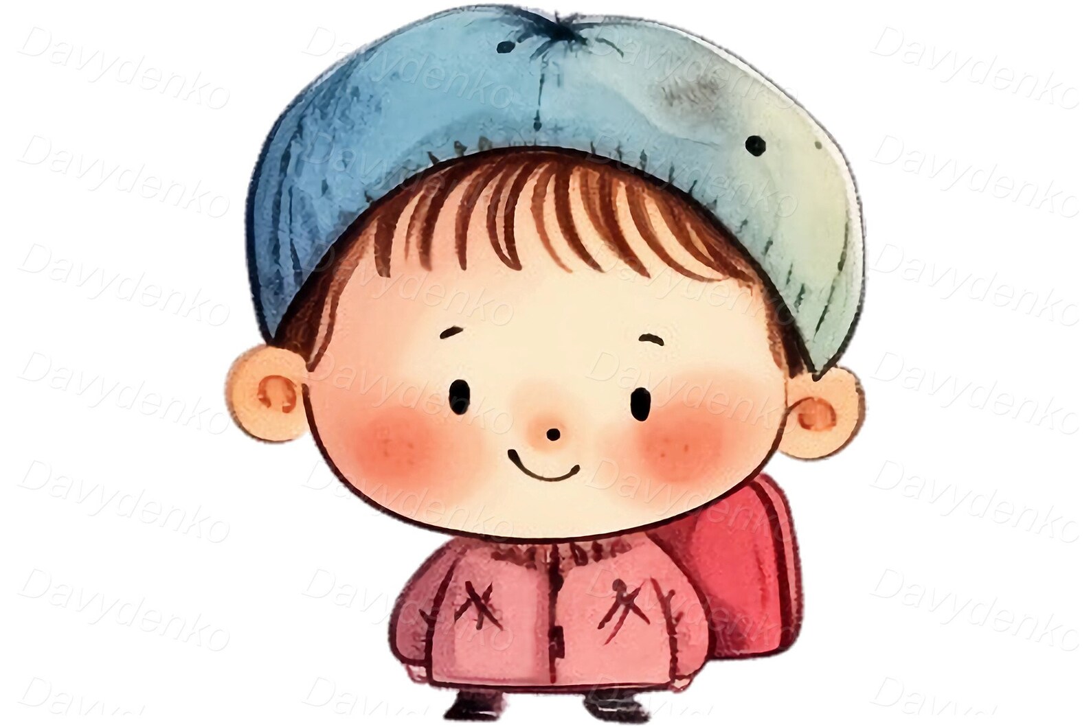 Happy Kids PNG Clipart Set of Cute Kindergarten Cartoon Kids Little ...