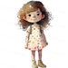 Cute Cartoon Kids With Different Hairstyles and Clothes Standing in a ...