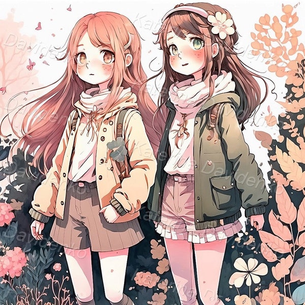 Anime Teen Girl Svg - Etsy