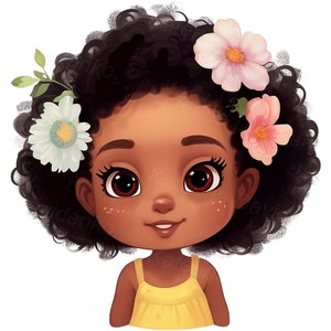 Set of Happy Children Faces, Cartoon Little Girls, Kids PNG Clipart ...