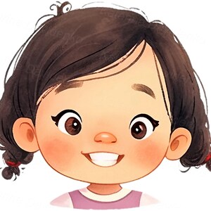 Collection of Cartoon Happy Kids Faces Png Clipart, Multinational ...