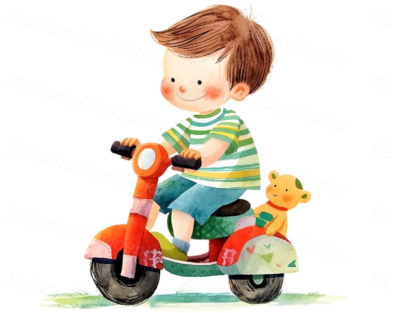 PNG Cliparts of Happy Kids Activities During the Summer Season. Cartoon ...