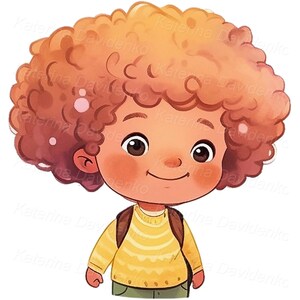 Happy Cartoon Kids Heads Png Clipart Set, Multinational Smiling ...