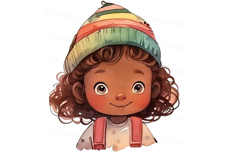 Happy Cartoon Kids Heads Png Clipart Set, Multinational Smiling ...