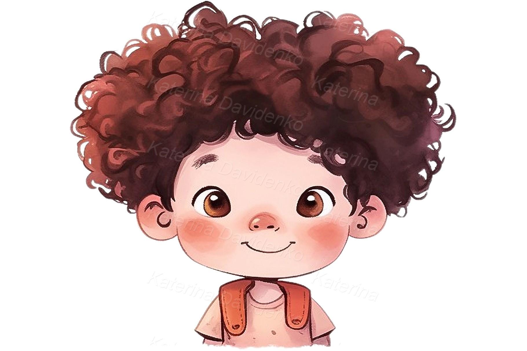 Happy Cartoon Kids PNG Clipart, Isolated Cute Child Faces Clipart ...