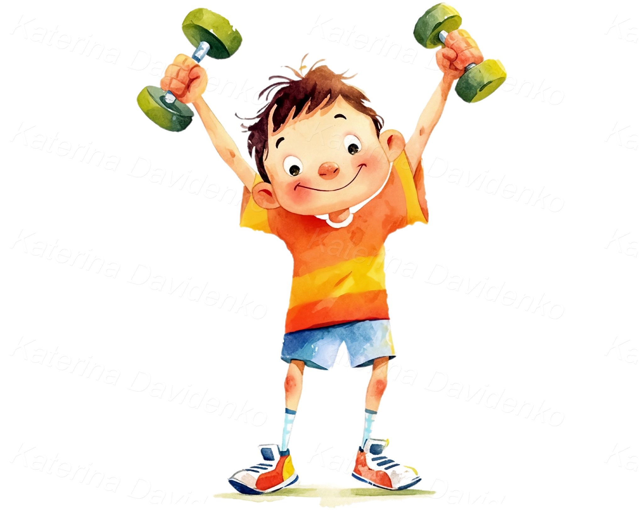 Set of Cartoon Kids Doing Different Sport Activities PNG Clipart ...