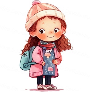 Cartoon Multiethnic School Children Clip Art, Anime Kids Characters ...