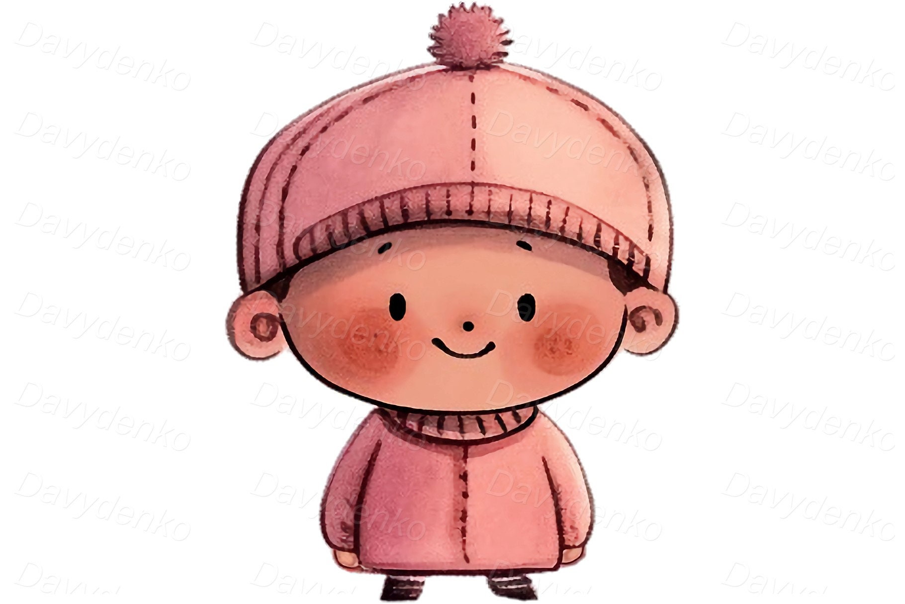 Happy Cartoon Kids Clipart. Set of Cute Kindergarten Kids, Little Boys ...