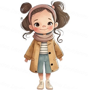 Cartoon Boys and Girls in Spring Casual Clothes Standing in a Row ...