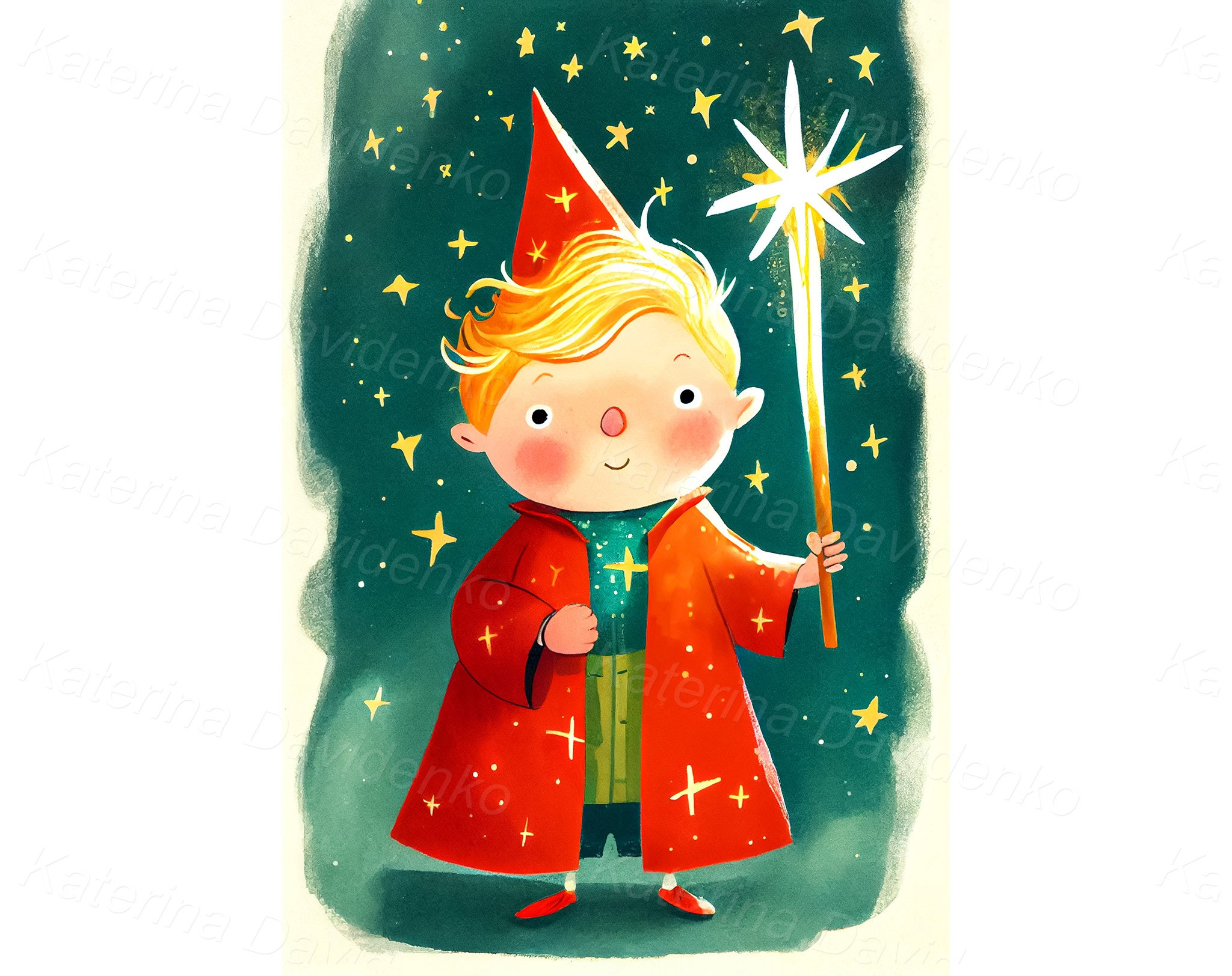 Collection of Illustrations of Cartoon Little Kids in Fairyland. Cute ...