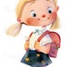 Cute Cartoon Boy Girl With School Backpacks Clipart Standing Schoolkids ...