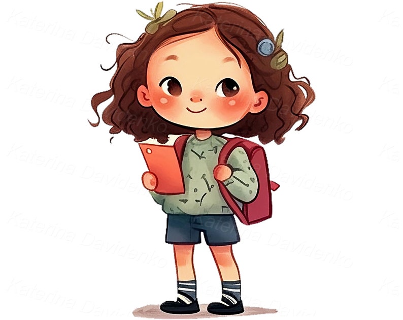 Cartoon Multiethnic School Children Clip Art, Anime Kids Characters ...