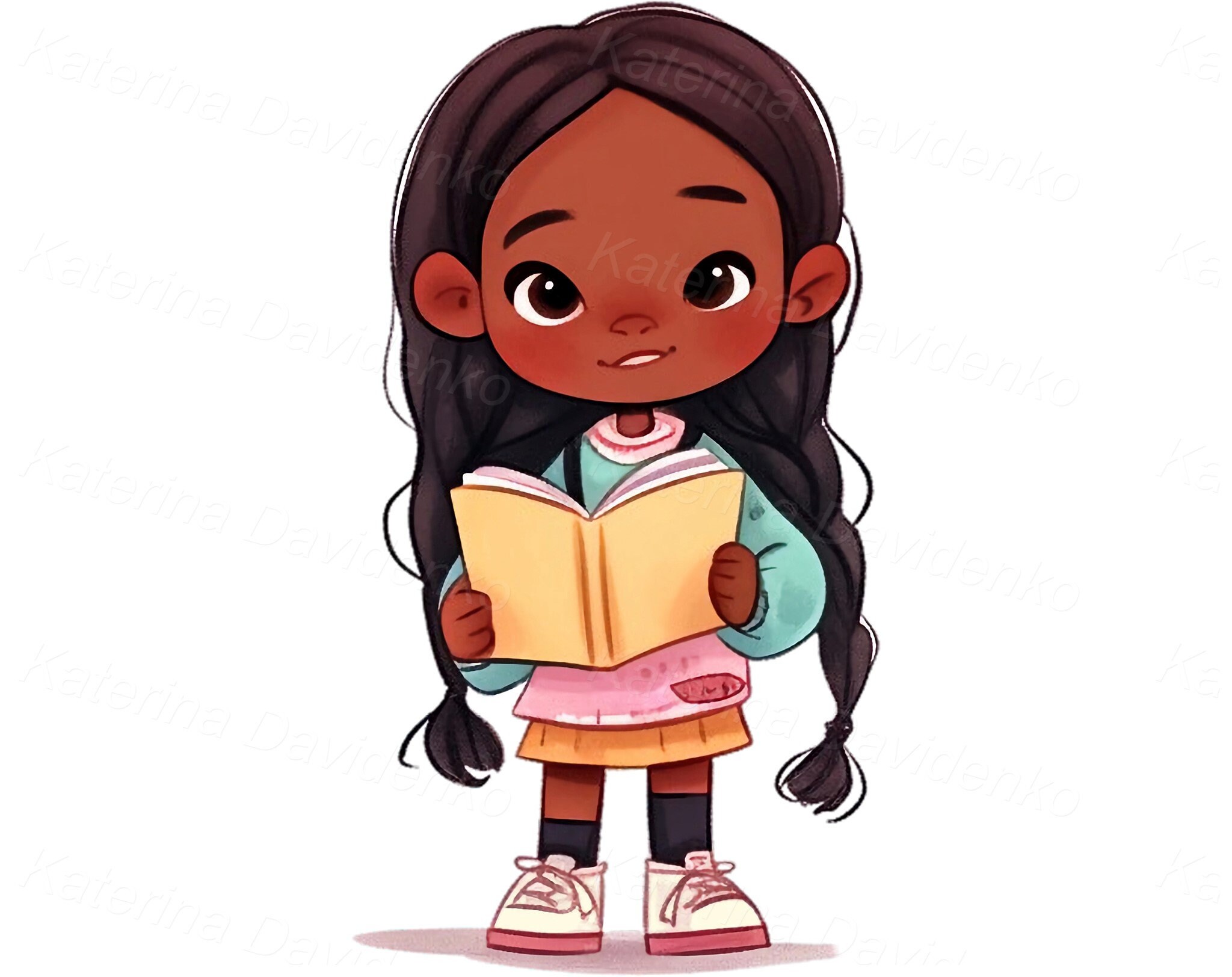 Cute Cartoon Multiethnic School Kids With Backpacks PNG Clipart Set ...