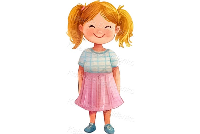 Isolated Cartoon Kids PNG Clipart. Children Clipart. Happy Kids ...