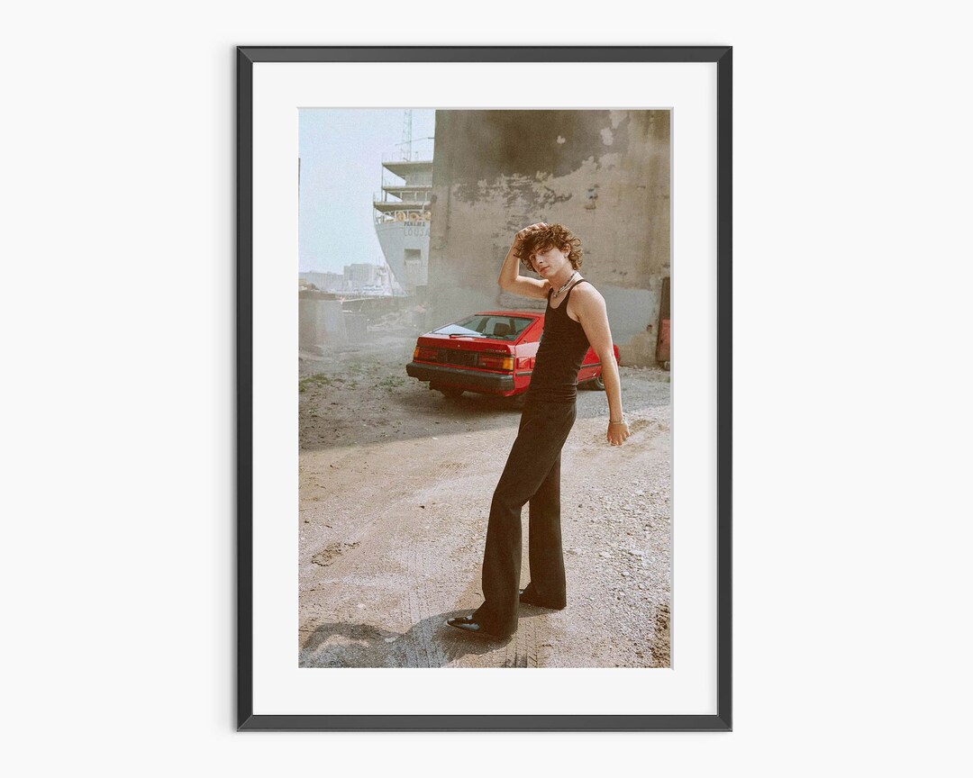 Timothee Chalamet Poster, Retro Red Car Photo, Fashion Art Poster ...