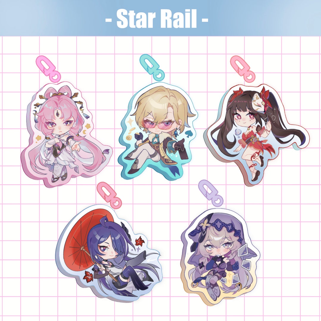 Honkai Star Rail Acrylic Keychains - Adventurine | Sparkle | Archeron ...