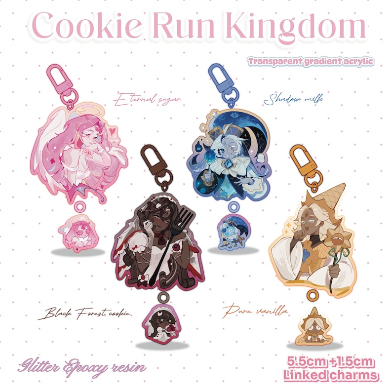 Unofficial Cookie Run Kingdom | Shadow Milk | Keychain - Etsy
