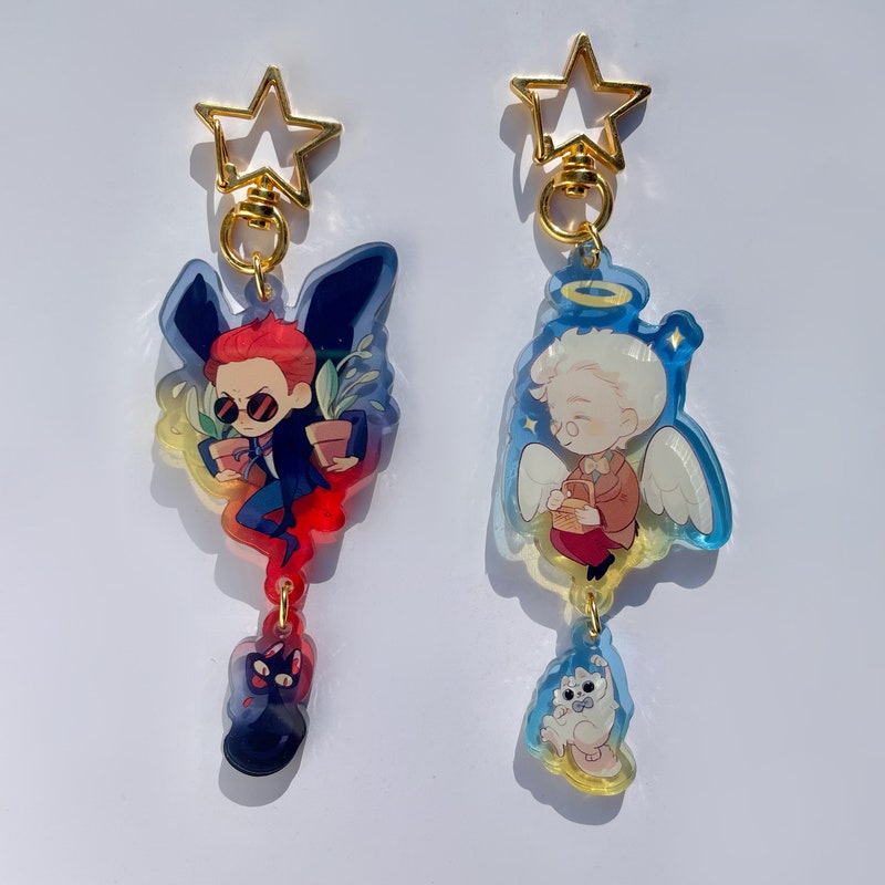 Acrylic Good Omens Keychain - Etsy