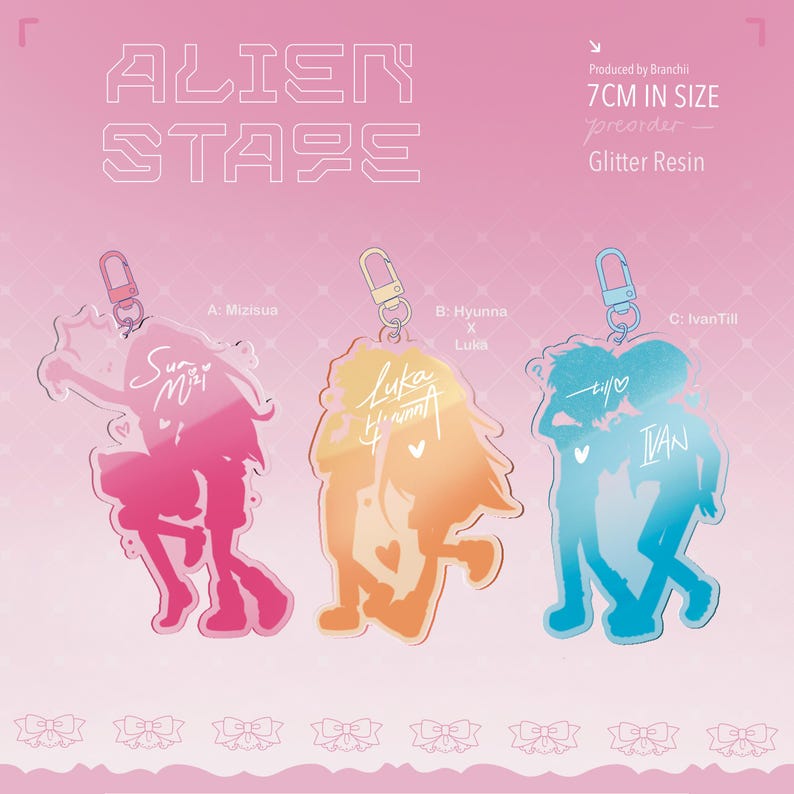 Alien Stage Linked Charms | Ivan | Mizu | Luka | Till | Hyunna | - Etsy