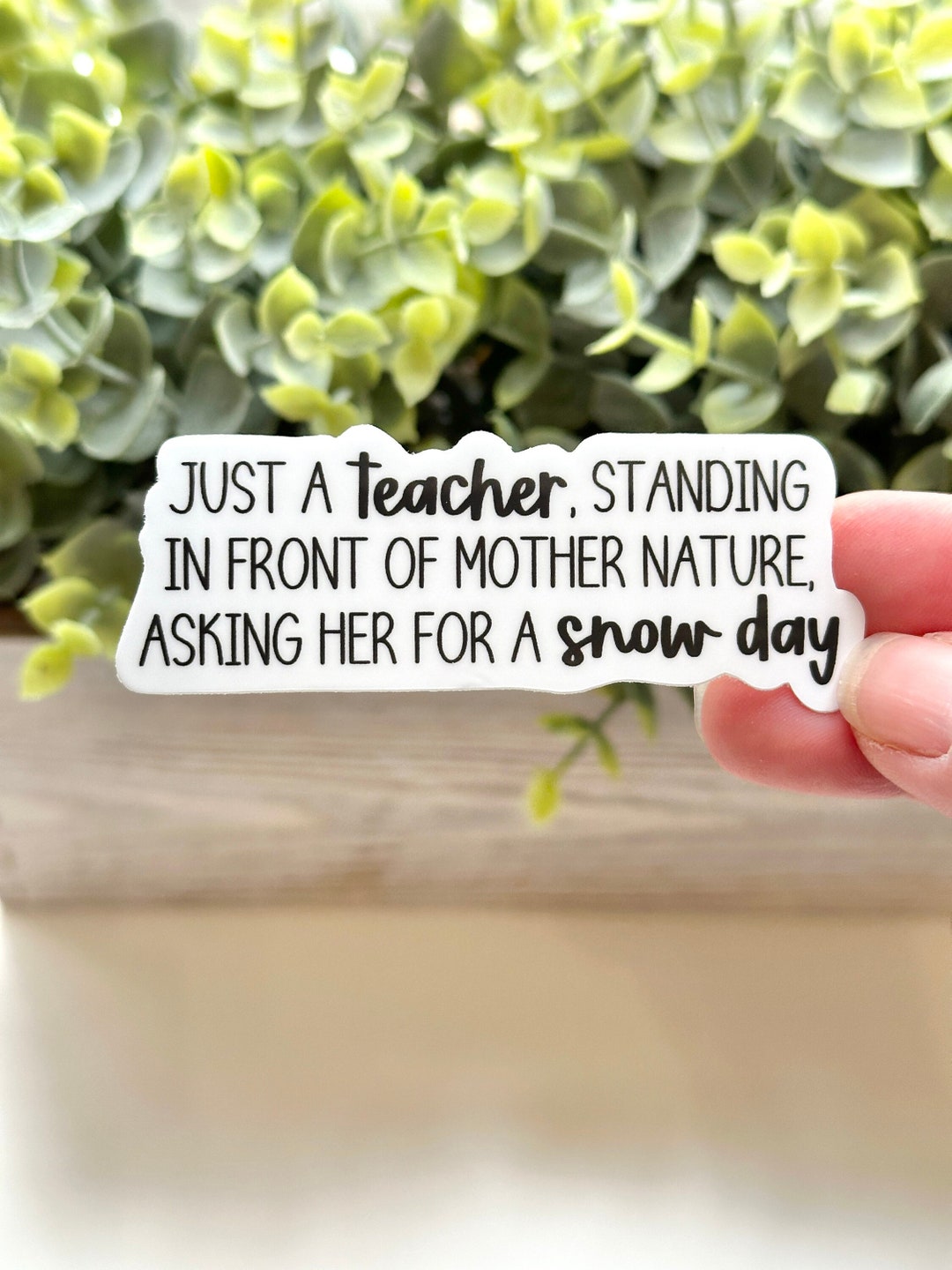 Teacher Snow Day Sticker, Teacher Sticker for Laptop, Teacher Planner ...