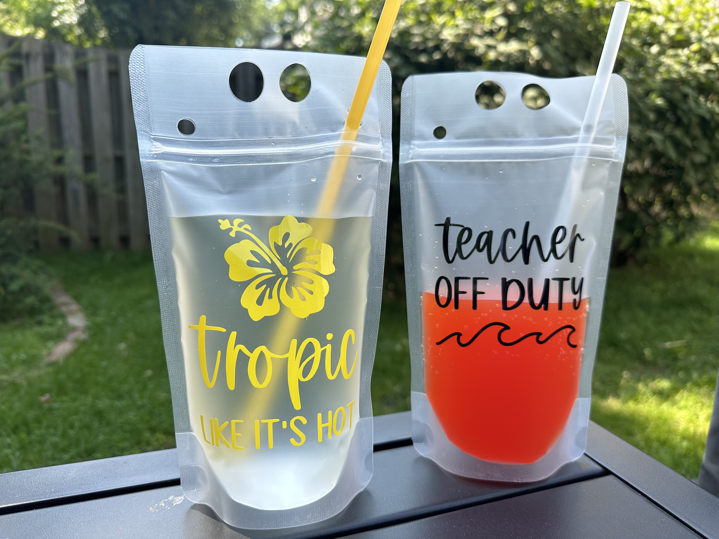 Reusable Drink Pouches With Straw, Adult Drink Pouches, Beach Drink ...