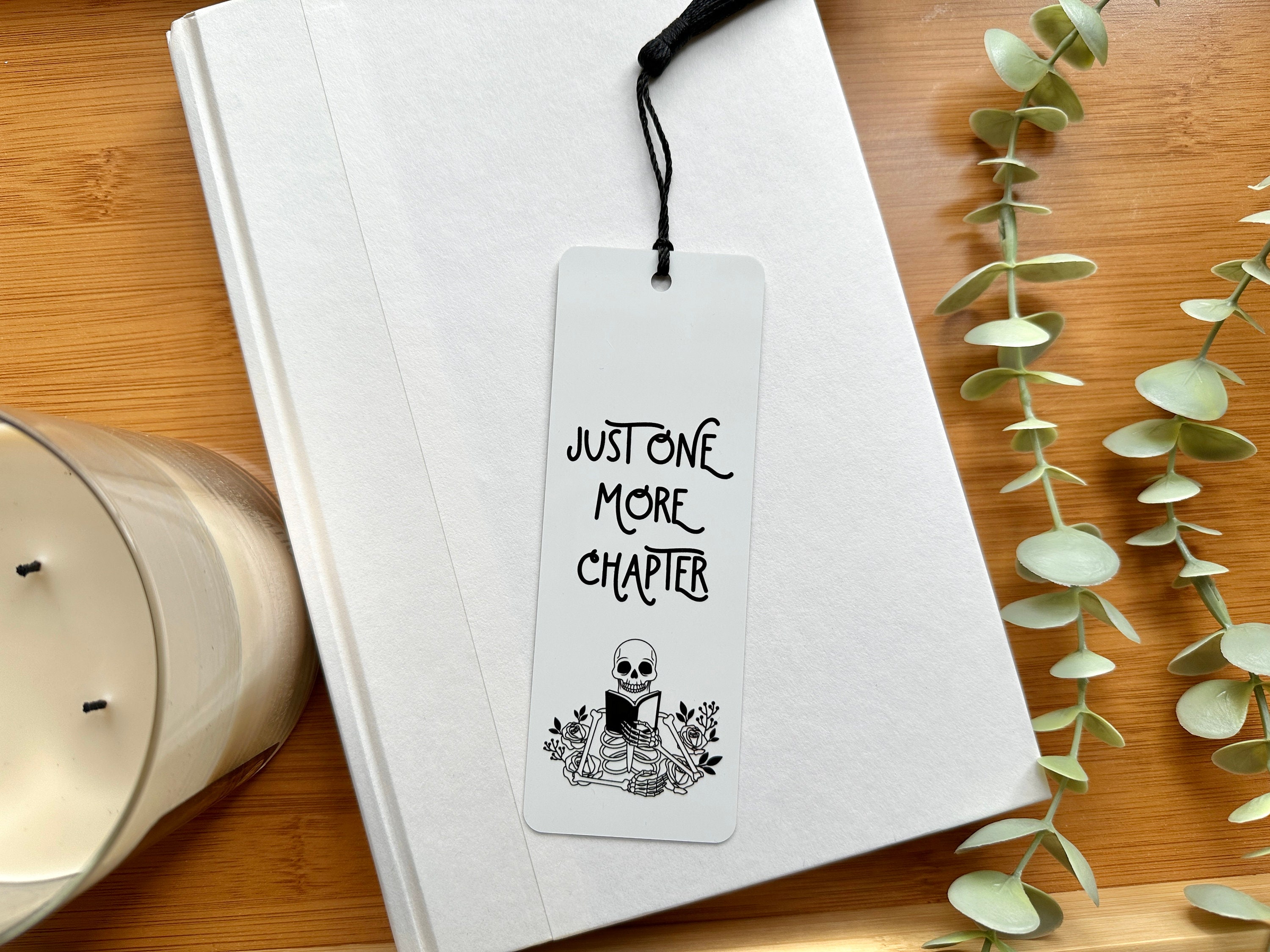 Just One More Chapter Bookmark With Tassel, Metal Bookmark for Reader ...