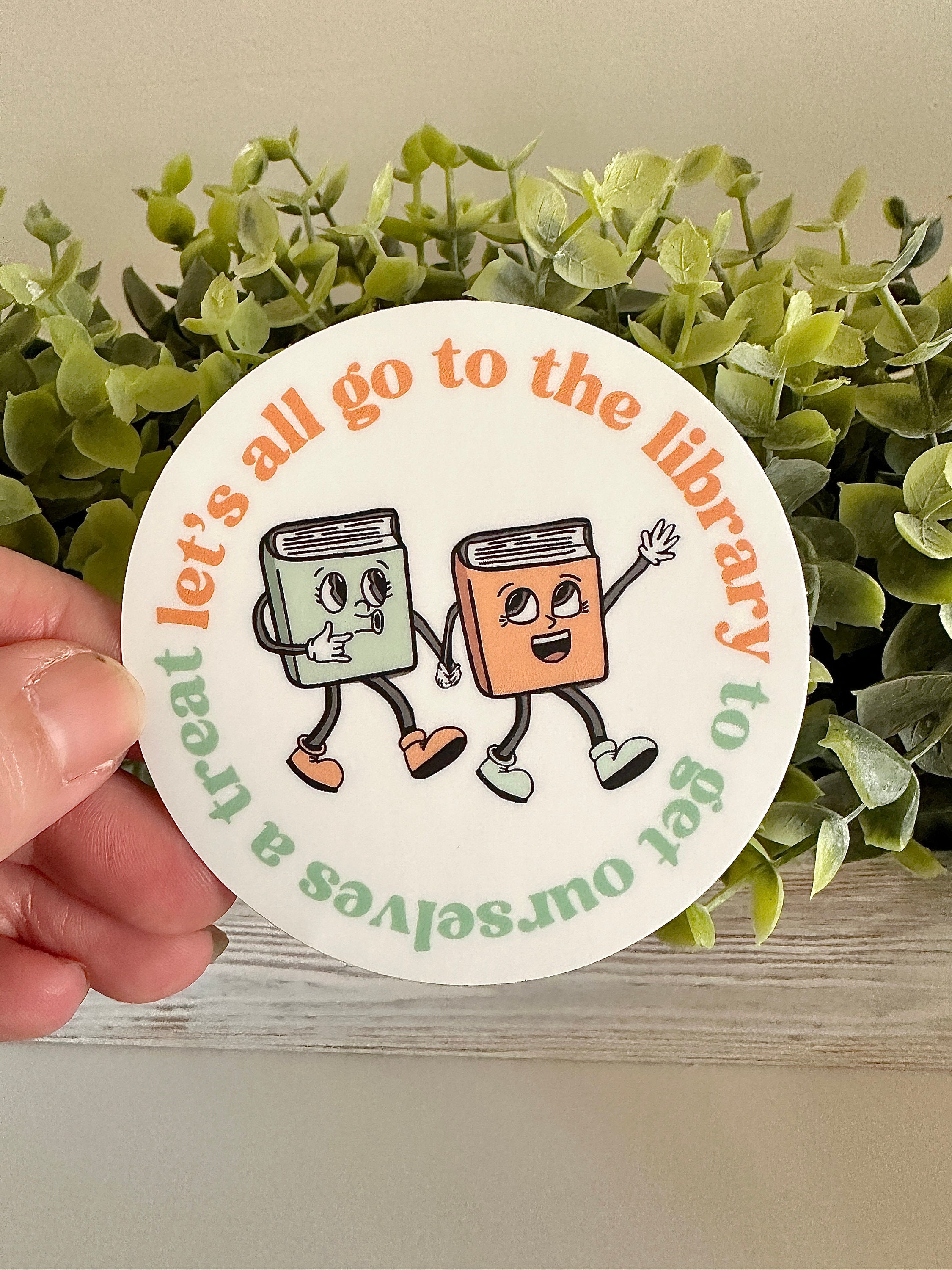 Book Sticker, Library Sticker, Waterproof Vinyl Decal, Bookish Merch ...