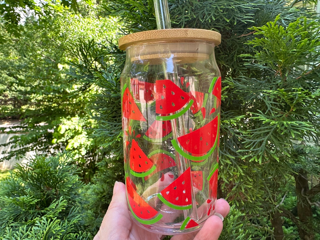 Watermelon Cup, Watermelon Glassware, Fruit Glass Cup, Gift for Teenage ...