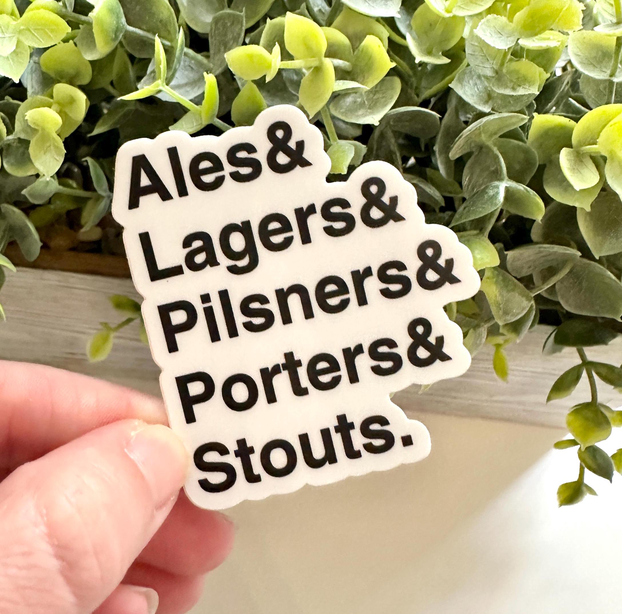 Beer Sticker for Water Bottle, Types of Beer Sticker, Beer Drinker Gift ...