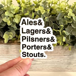 Beer Sticker for Water Bottle, Types of Beer Sticker, Beer Drinker Gift ...