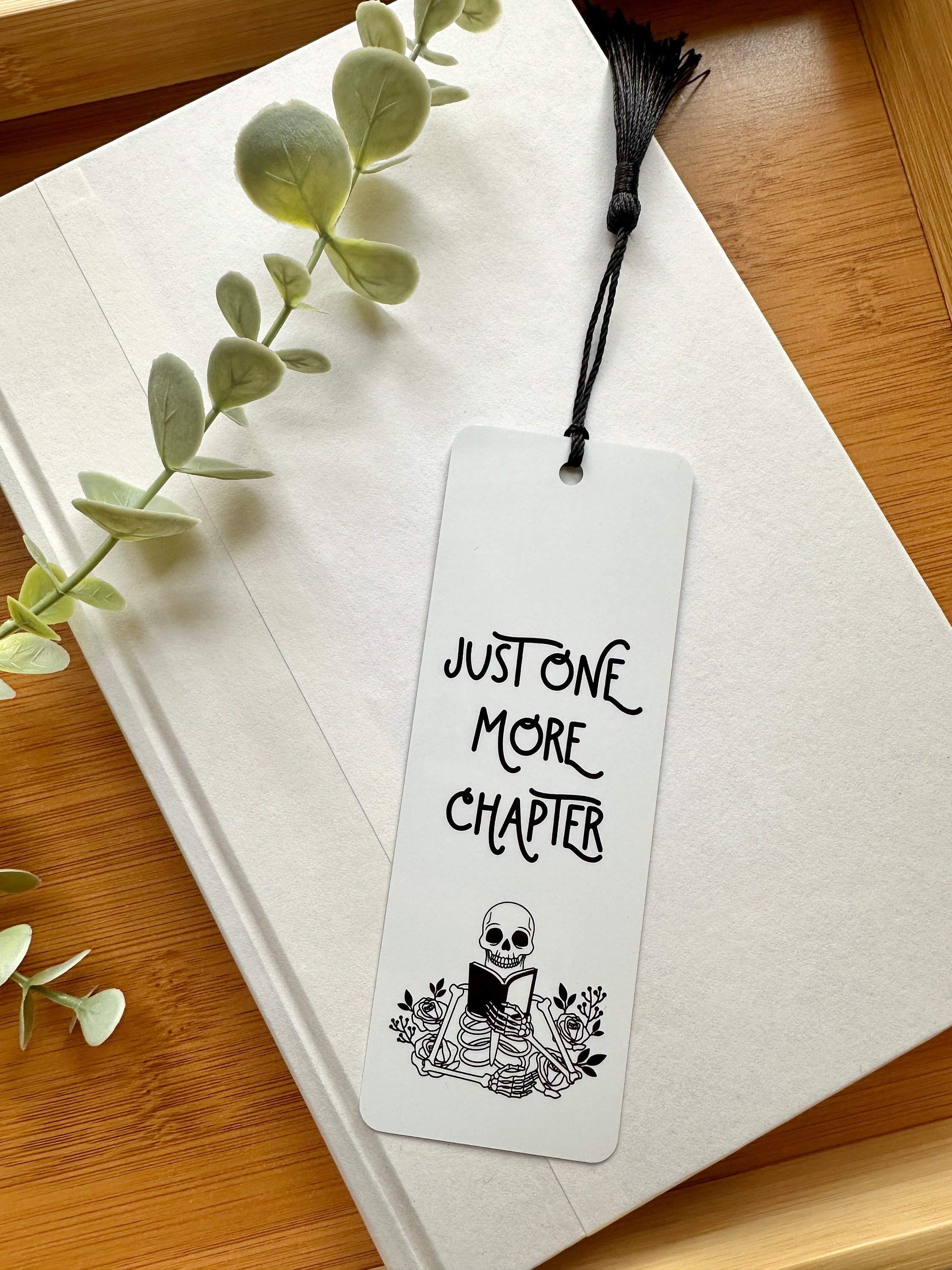 Just One More Chapter Bookmark With Tassel, Metal Bookmark for Reader ...