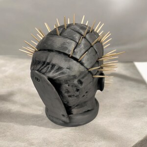 Unique Spooky Halloween Pinhead Toothpick Holder | Unique Horror Decor ...