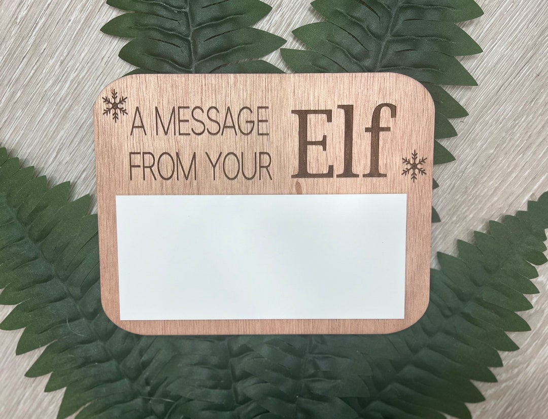 Elf Message Sign, Personalized Elf Dry Erase Board, Message From Your ...