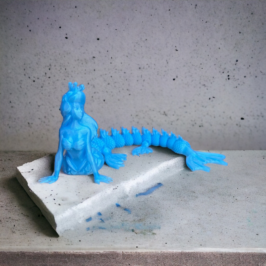 Long Articulated Arista Mermaid Fidget Toy 3d Printed Designed by ...