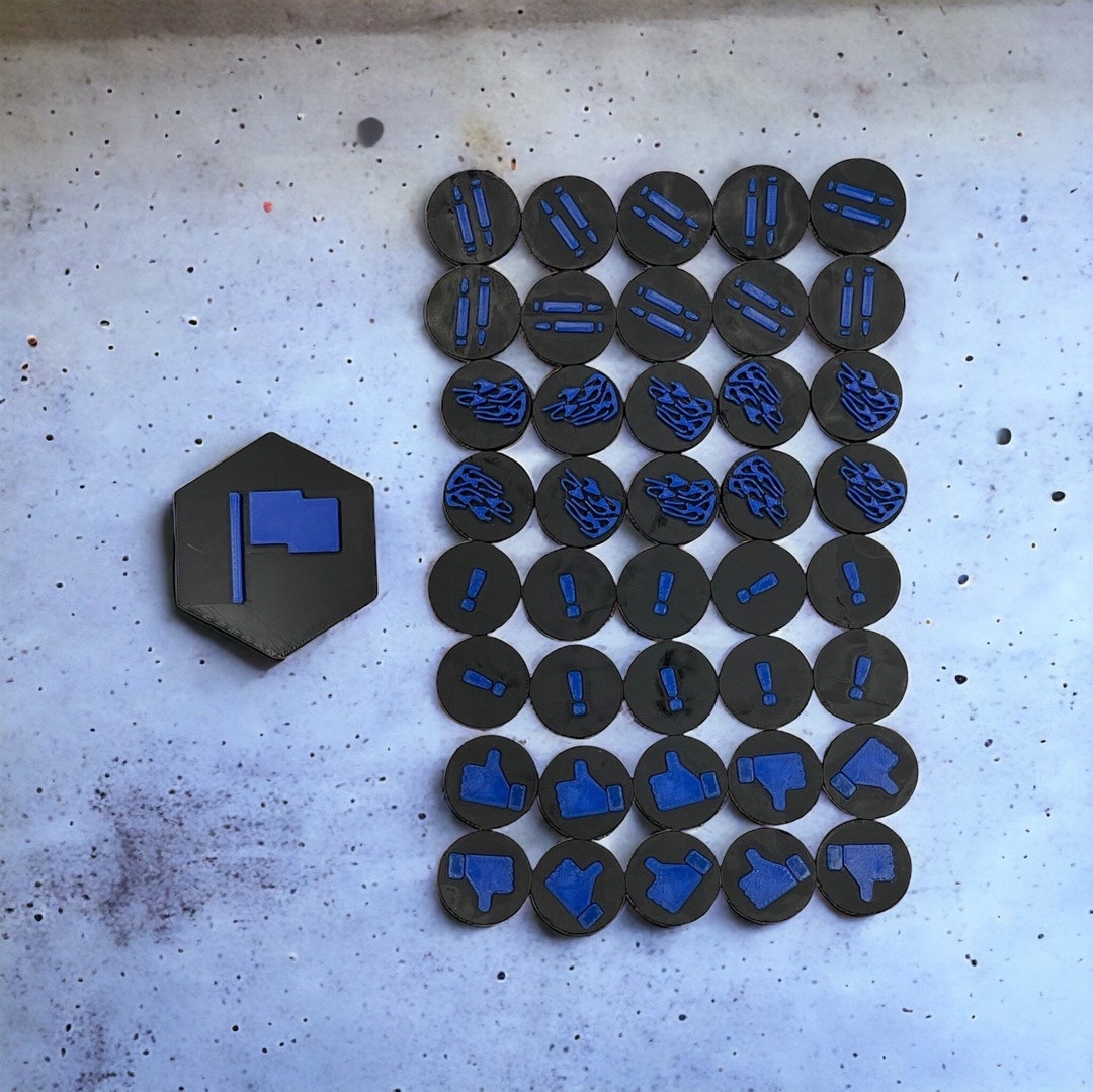 Single or Dual Color 3d Printed Gaslands Token Set Post-apocalyptic ...