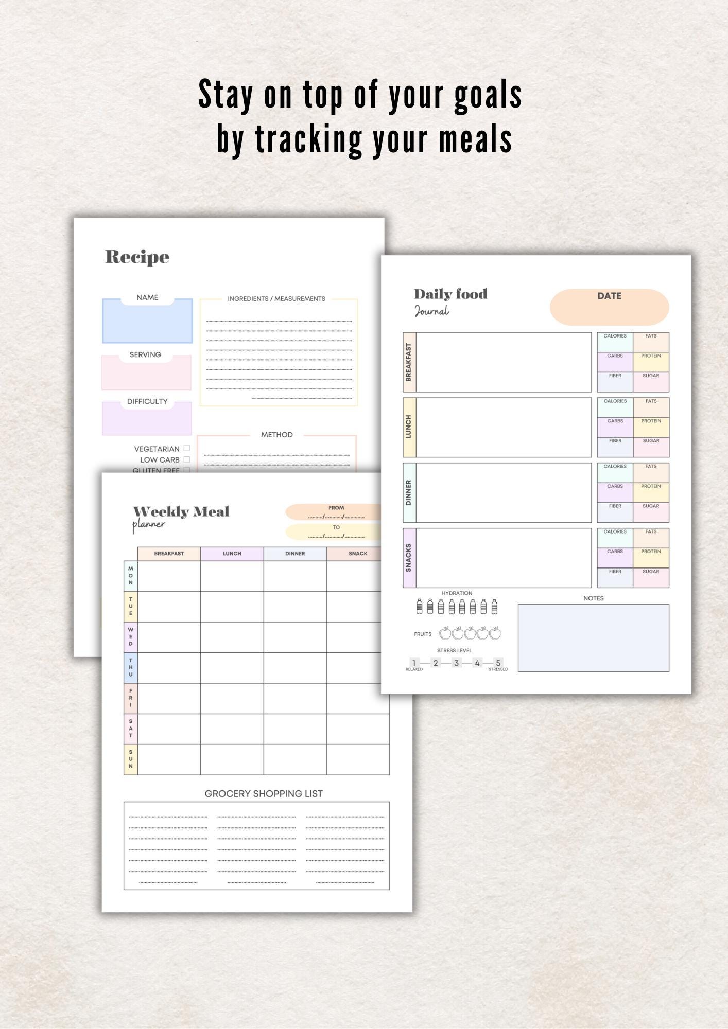 Fitness Planner, Printable Planner, Fitness Journal, Weight Loss ...