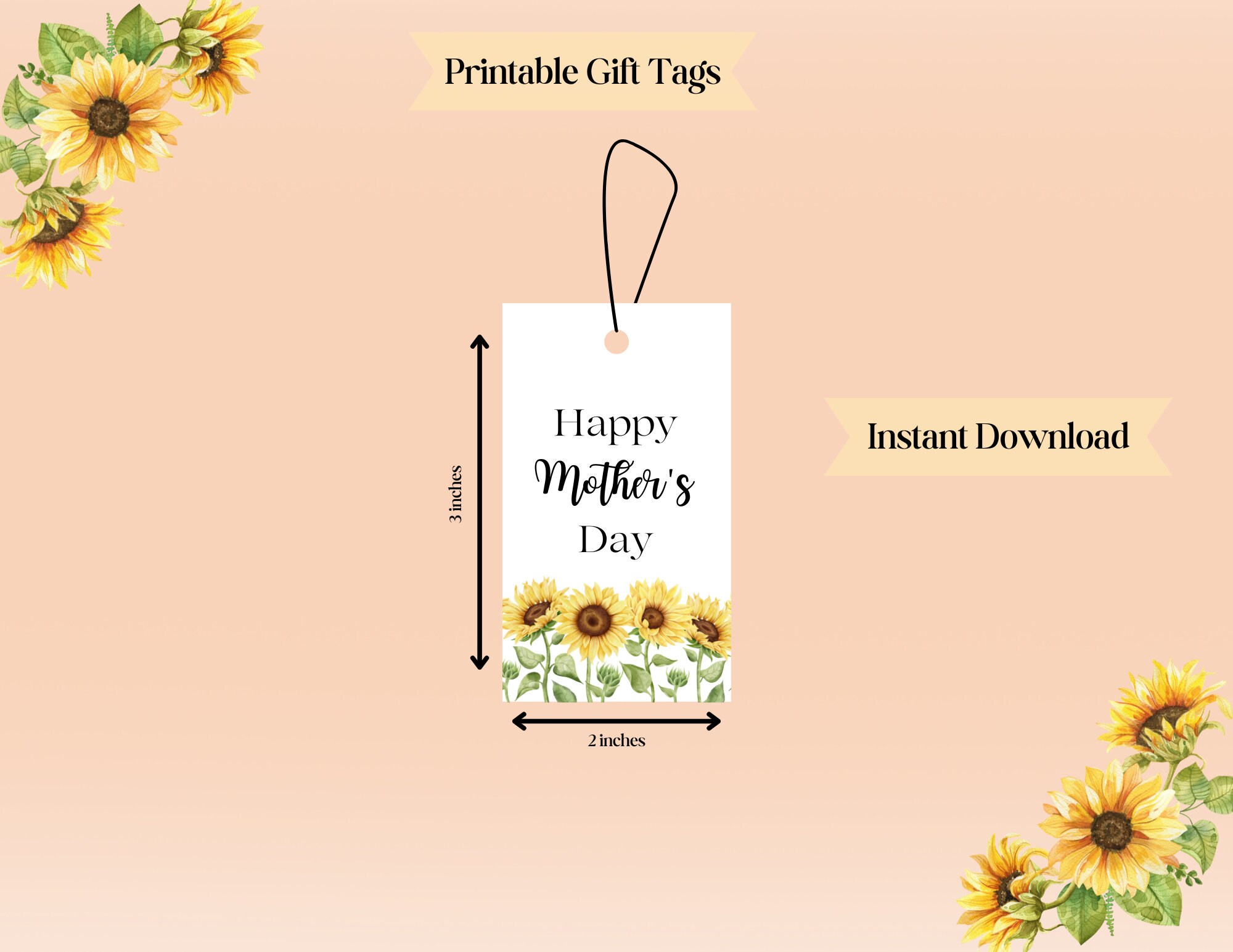Mother's Day Gift Tag, Mothers Day Gift, Mothers Day Tag, Printable ...