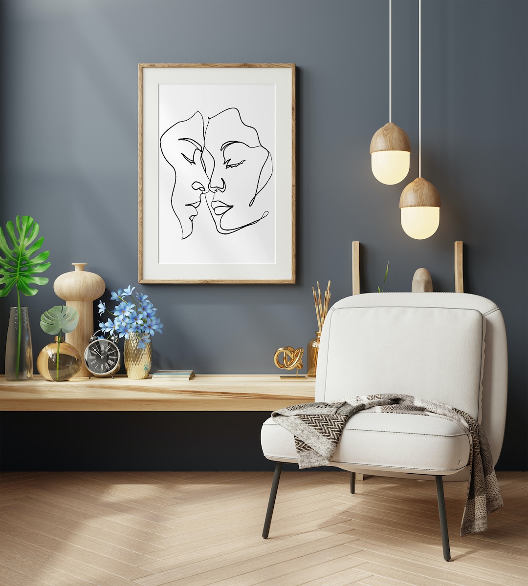 Stunning Monoline Couple Illustrations for a Unique and - Etsy