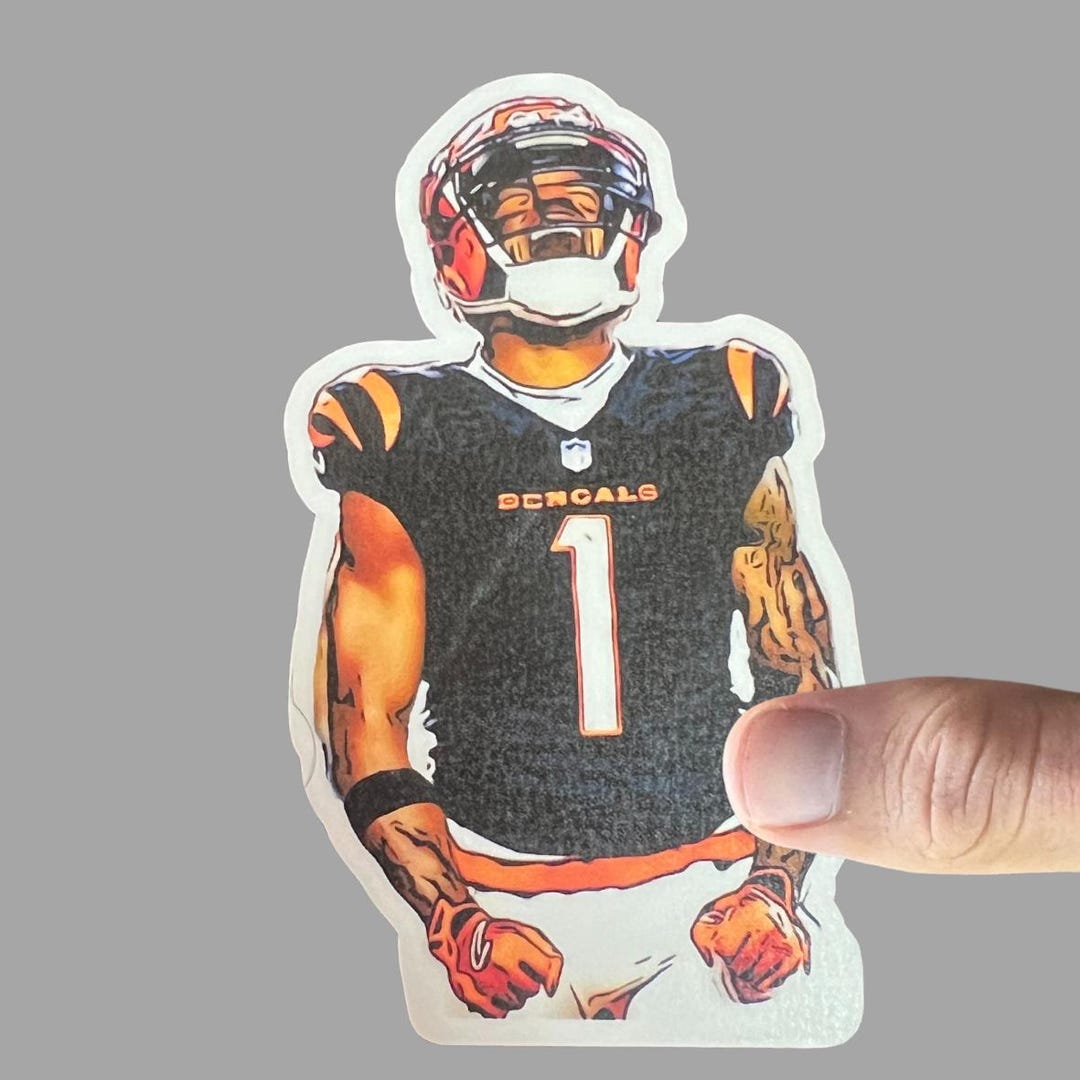 Jamarr Chase Sticker, Cincinnatti Bengals Sticker, Weatherproof Premium ...