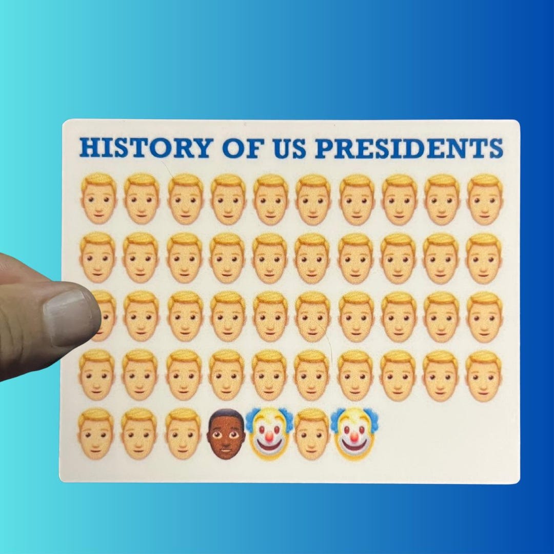 Funny US Presidents Emoji Sticker, Trump Clown Sticker, MAGA, Anti ...